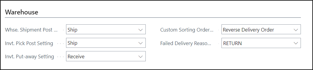 Clever Dynamics - Warehouse Tab